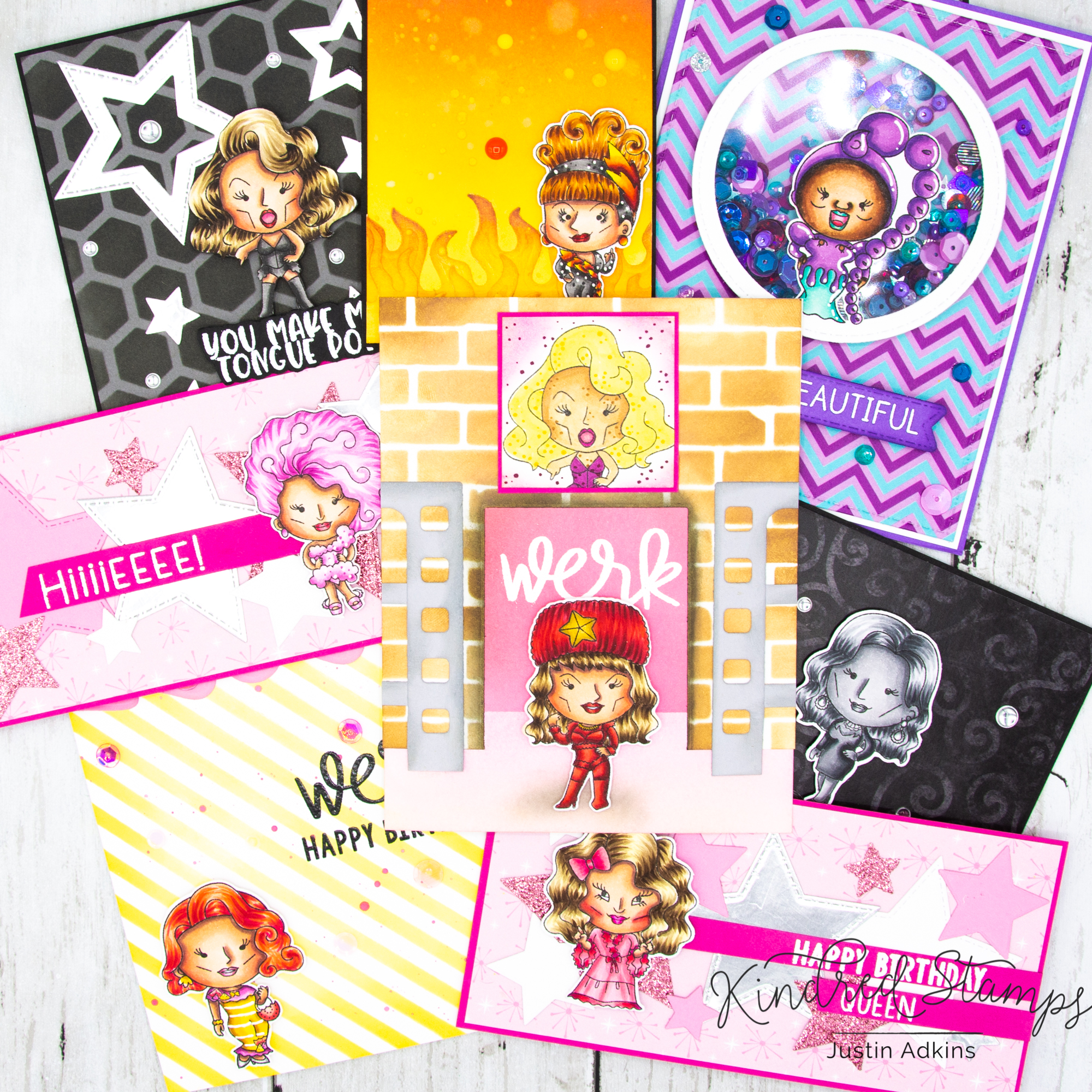 Kindred Stamps June Release- Yaaas Queens! – Just a Note by Justin