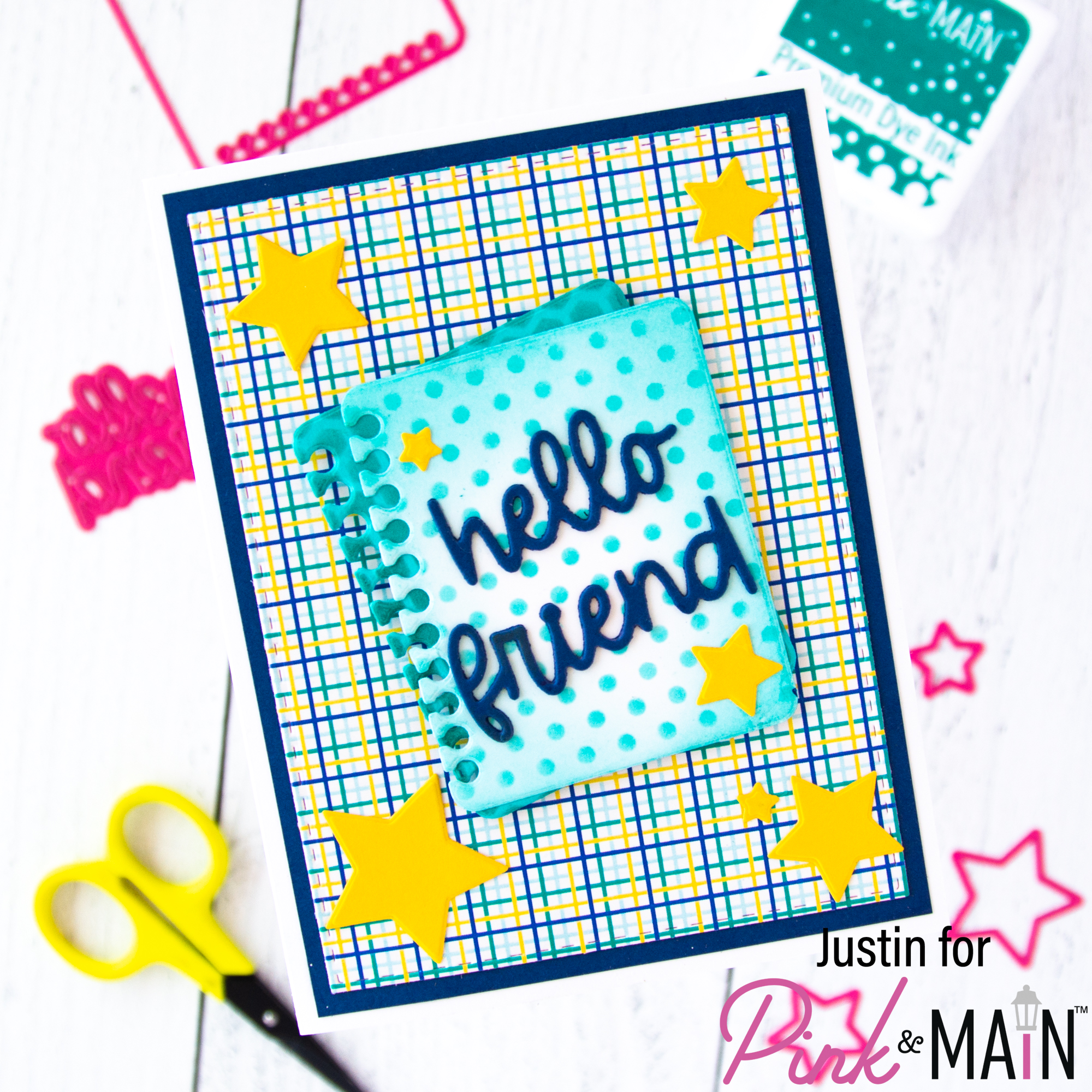 Pink & Main: Hello with Plaid – Just a Note by Justin
